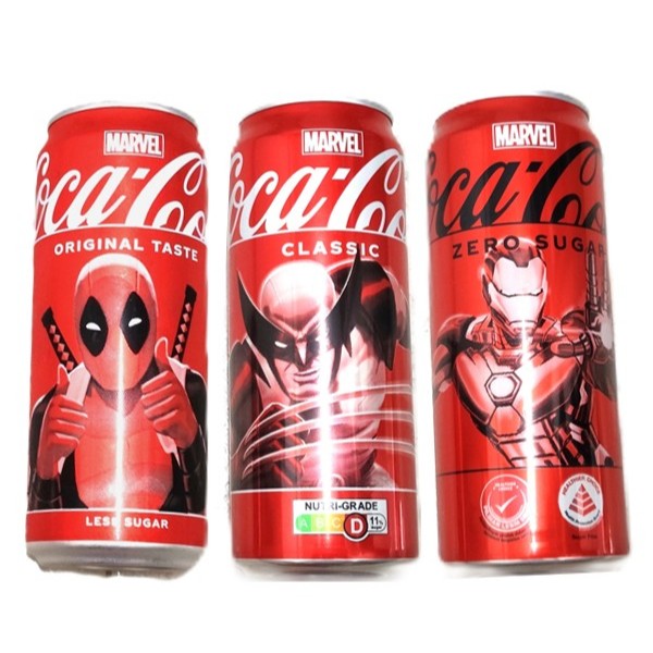 Empty Coca Cola X Marvel Wolverine / Deadpool / Ironman | Shopee Singapore