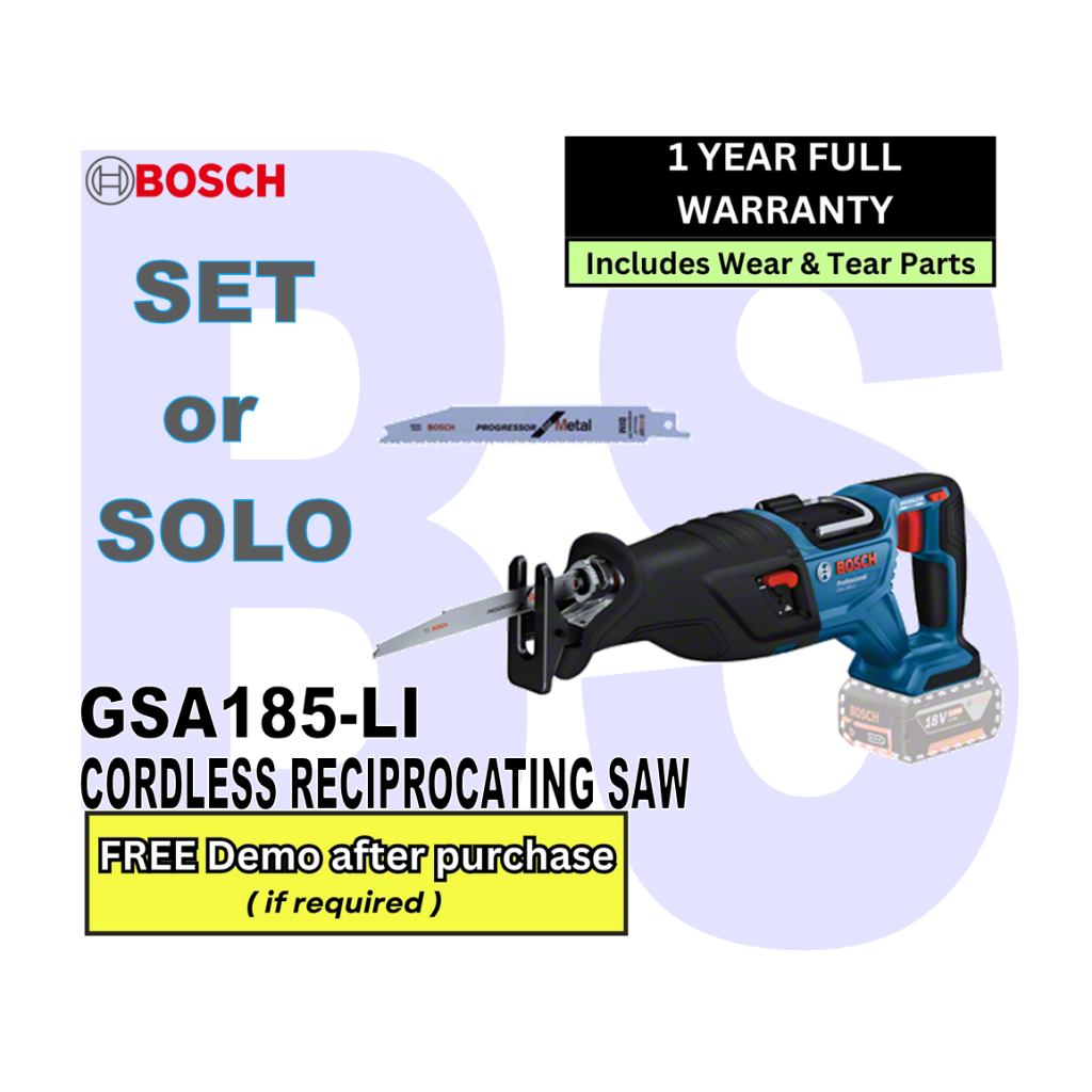 BANSOON BOSCH GSA 185-Li Professional Cordless Reciprocating Saw. Sabre ...