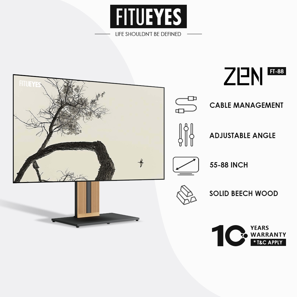 FITUEYES Zen TV Stand FT88 LOW TYPE | 55-88 Inch | Shopee Singapore