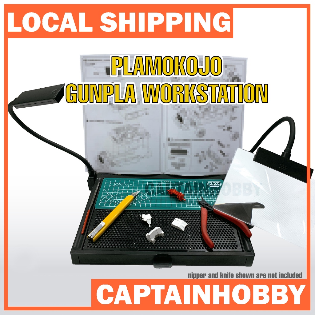 Gunpla Workstation by Plamokojo Pro Hobby Desktop Tool Stand Holder ...