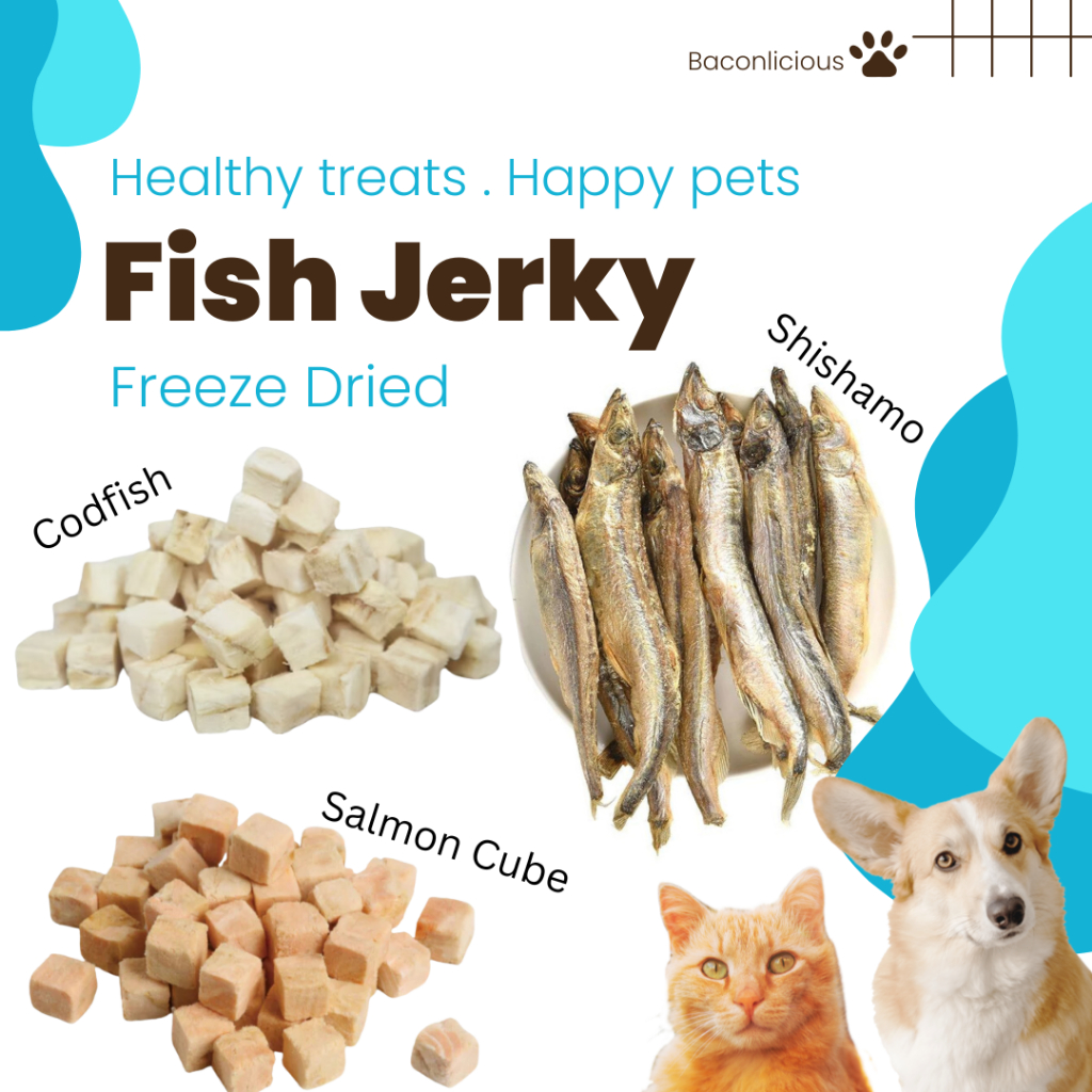 Freeze Dried Fish Treats. Salmon, Cod Fish, Shishamo. Cat Treats Dog ...