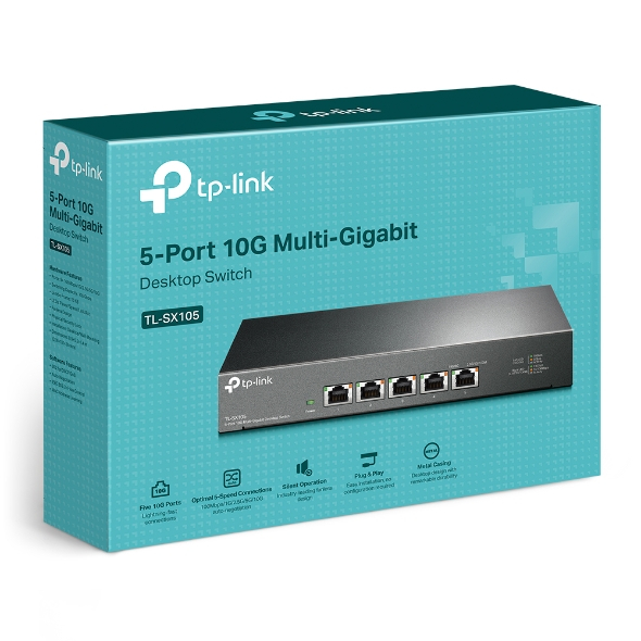 TP-Link TL-SX105 5-Port 10G Multi-Gigabit Desktop Switch | Shopee Singapore
