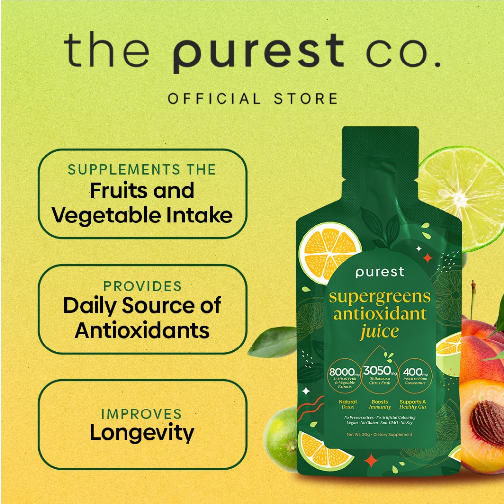Purest Co Supergreens Antioxidant (Detox & Immunity) | Shopee Singapore