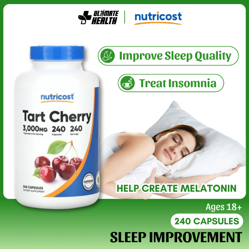 Nutricost, Tart Cherry, Better Sleep, Melatonin Creation, Immunity ...