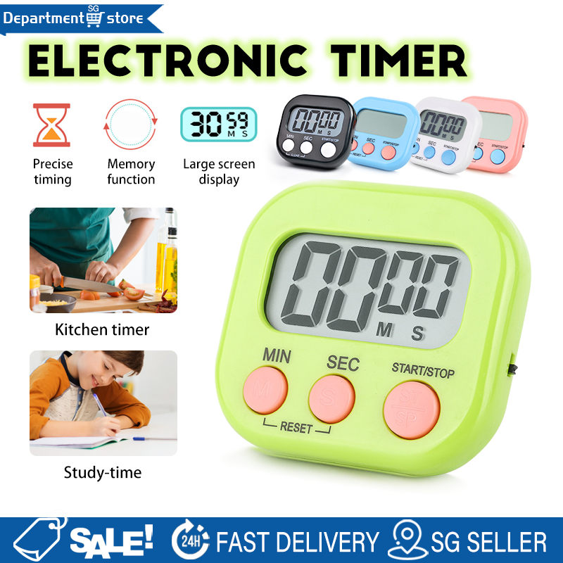 [SG STOCK] Digital Kitchen Timer Loud Alarm Cooking Baking Countdown ...