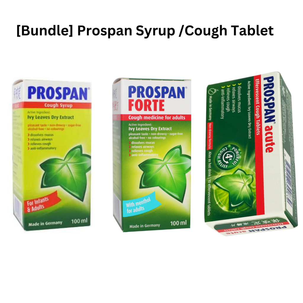 Prospan Sugar Free Cough Syrup (100ml) & Effervescent Tablets (10's ...