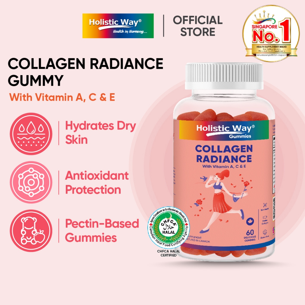 Holistic Way Collagen Radiance Gummy - Halal (60 Gummies) with Vitamin ...