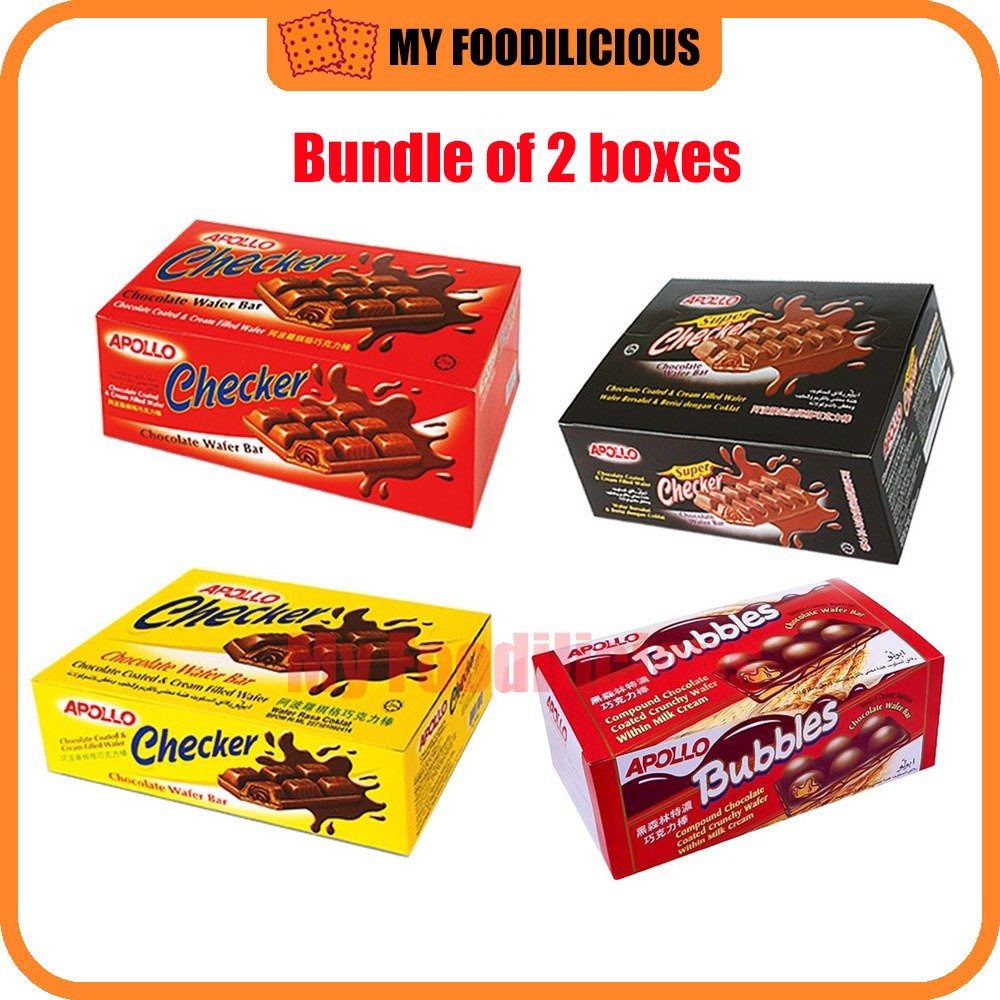 Apollo Checker Chocolate Wafer Bar / Bubble Chocolate Wafer Bar ...