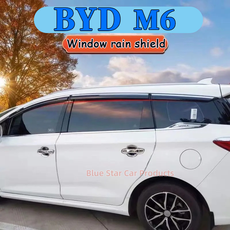 BYD M6 Window rain shield, car rain and light shield, window rain and ...