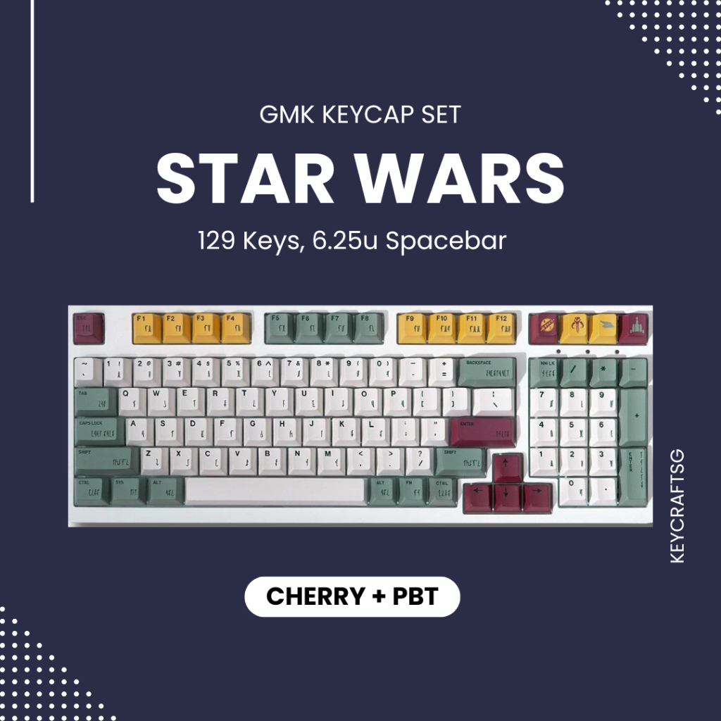 🇸🇬 GMK Star Wars Keycap PBT Dye-sub Cherry Profile Minimalist for ...