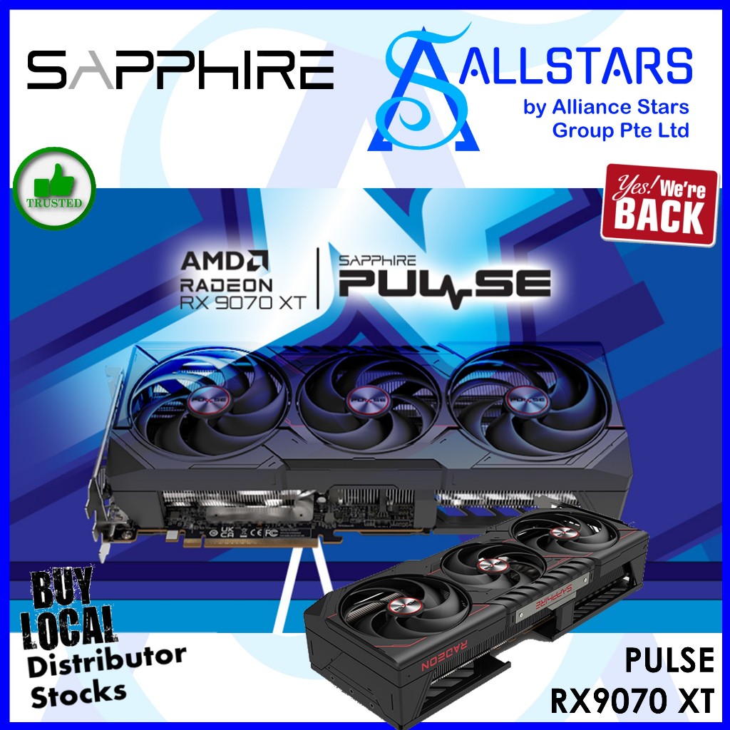 SAPPHIRE PULSE AMD Radeon RX 9070 XT / RX9070XT / 9070XT / RX 9070XT ...