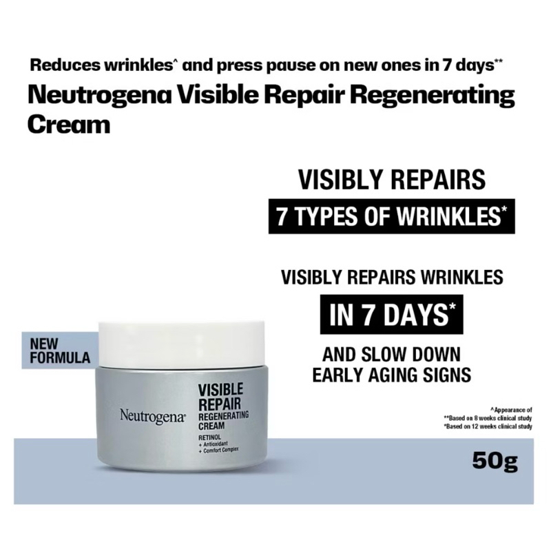 Neutrogena Visible Repair Retinol Regenerating Cream 50g | Shopee Singapore