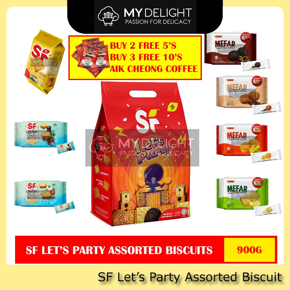 (900G) SF Assorted Biscuit Cream Cracker Special Mefar Lemon Mefar Corn ...