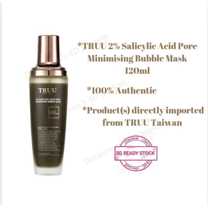 TRUU 2% Salicylic Acid Pore Minimising Bubble Mask 120ml | Shopee Singapore