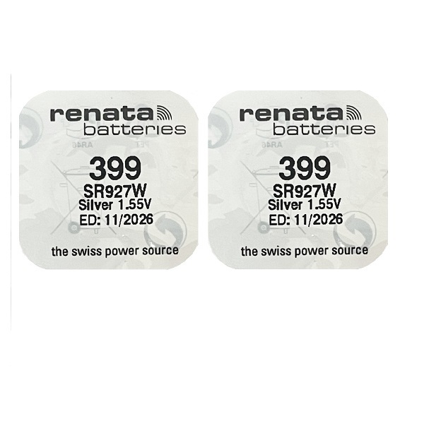 [SG] Renata 399 SR927W 1.55V Silver Oxide Button Battery (2 Pieces ...