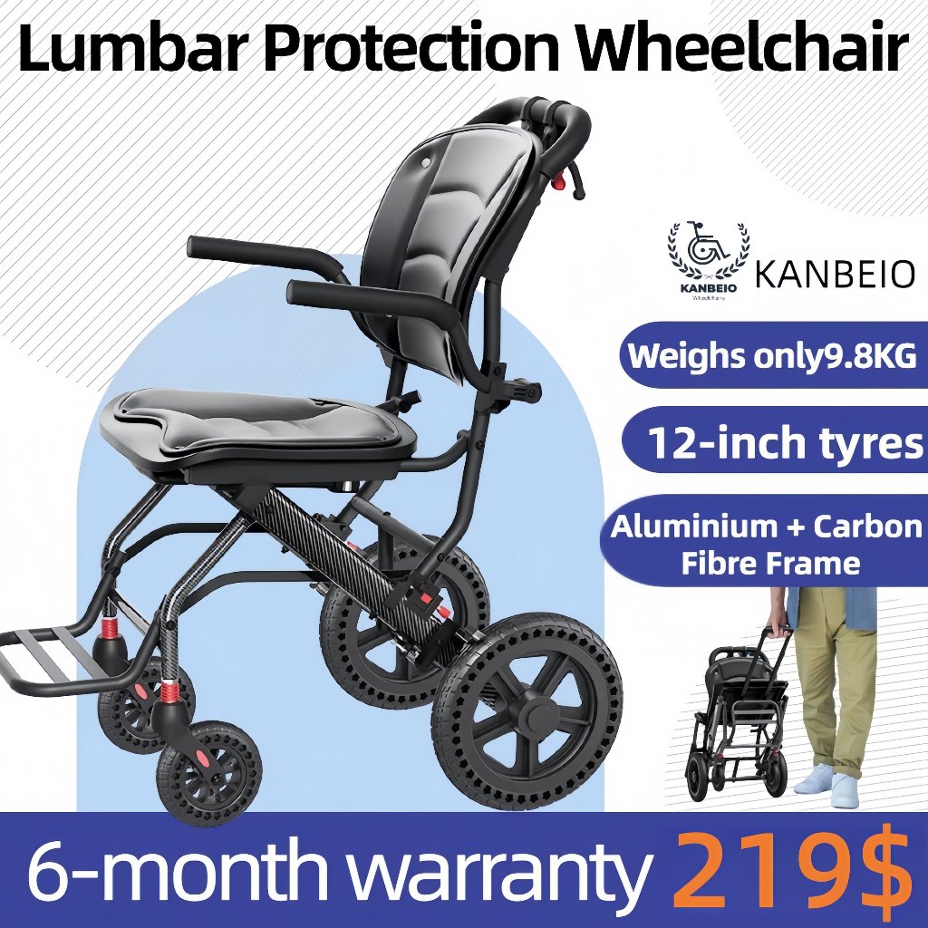 KANBEIO Wheelchair Lumbar Support Wheelchair Ergonomic Wheelchairs ...