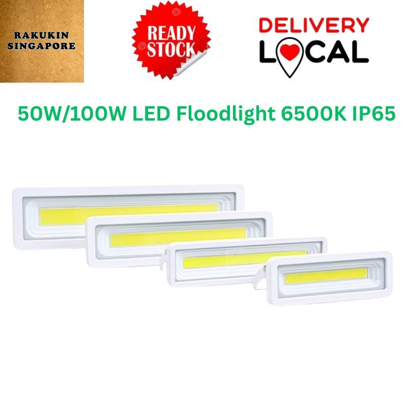 [Local Seller] LED COB Floodlight Outdoor IP65 Long Signage Logo White ...