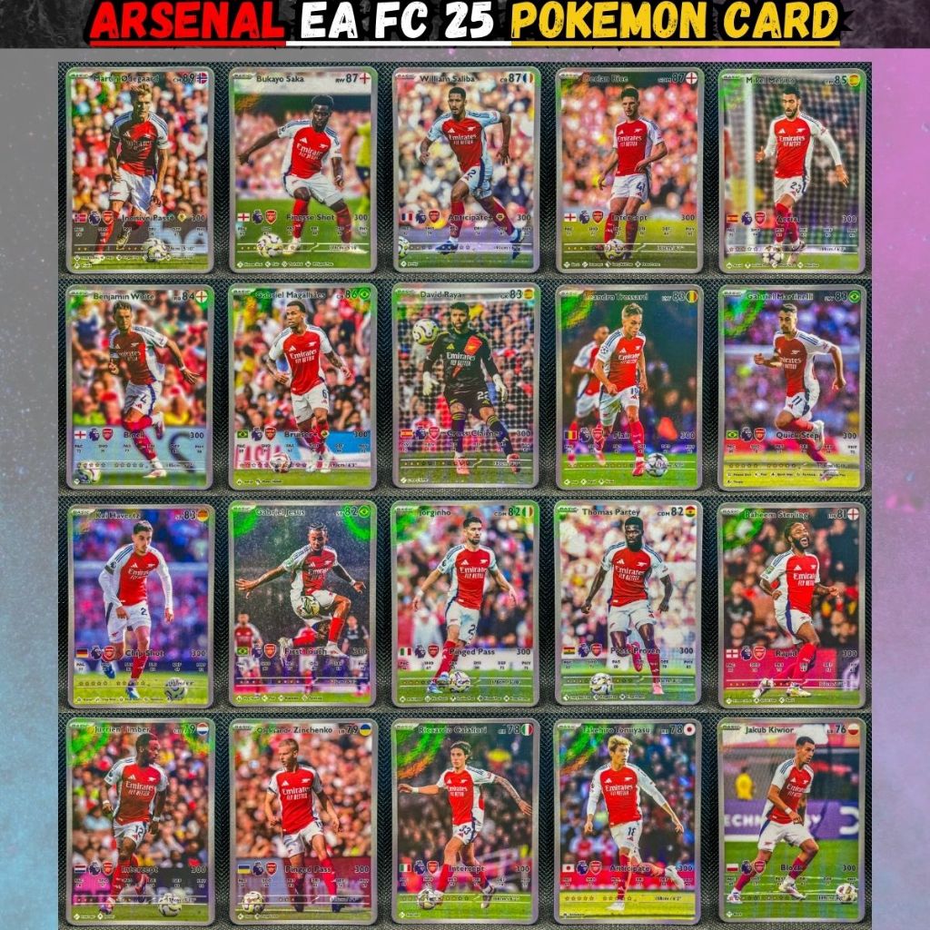 Arsenal EA FC 25 Pokemon Holographic Cards (2024/25) | Shopee Singapore