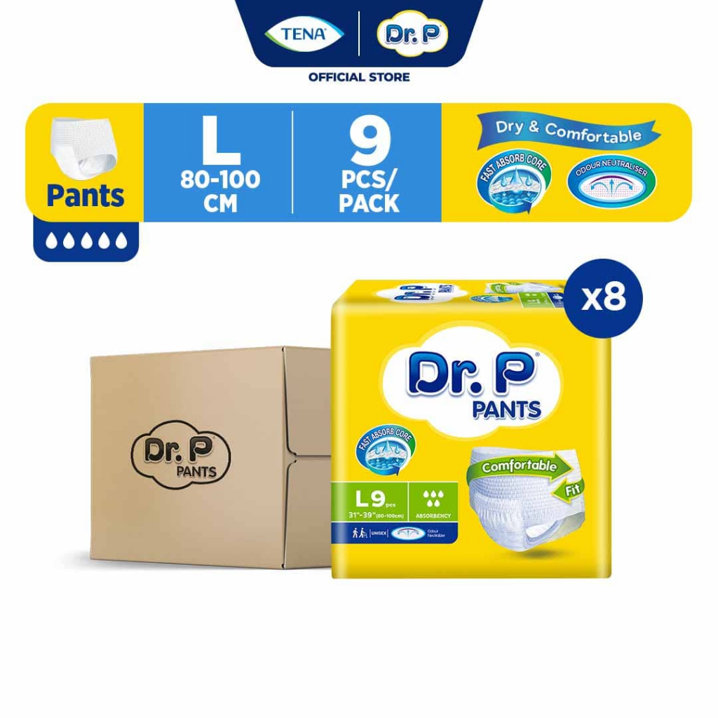 Dr. P Pants Adult Diapers L(8x9s) | Shopee Singapore