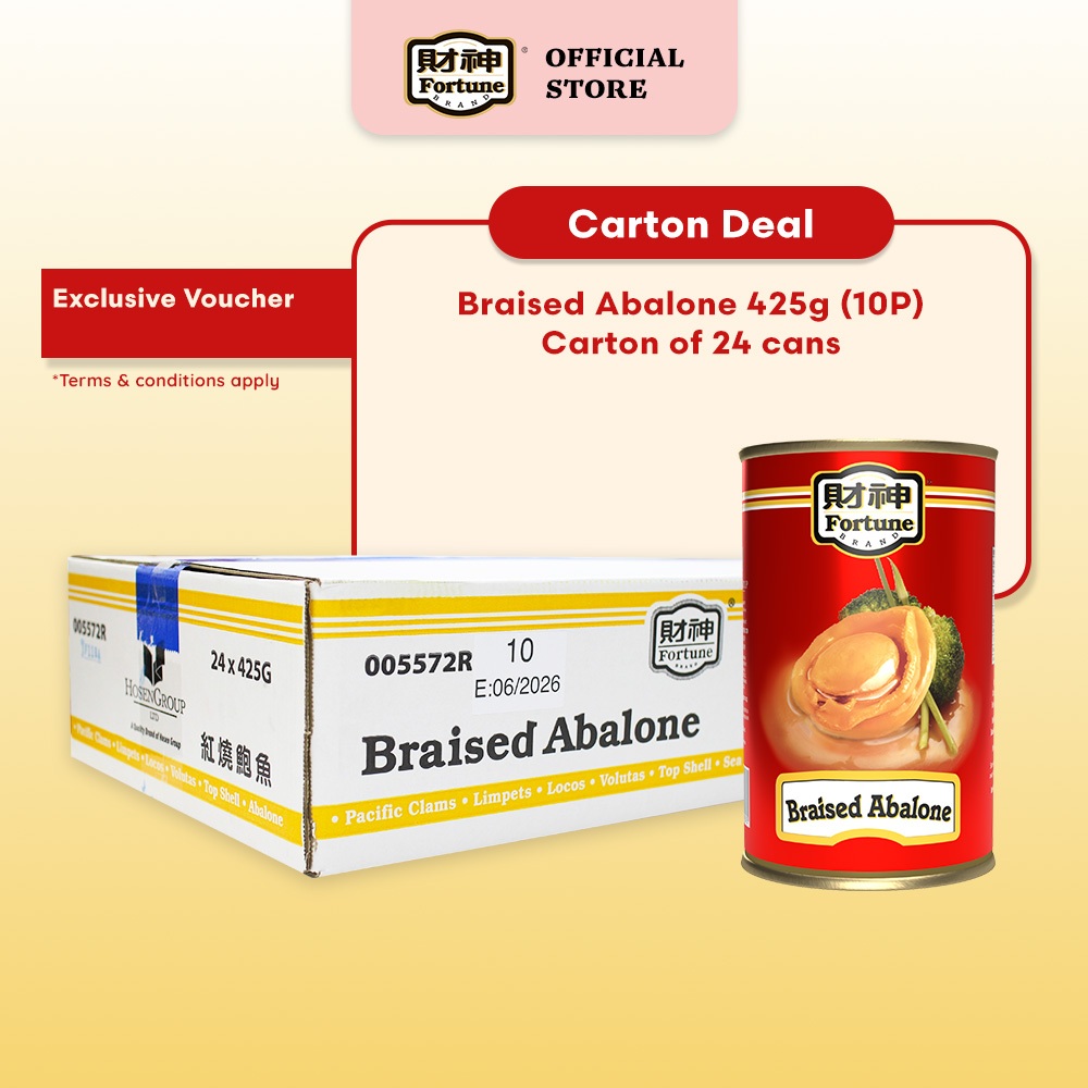 [Carton Deal] Fortune Braised Abalone 425g (10P) x 24 cans (Exp: 07/ ...