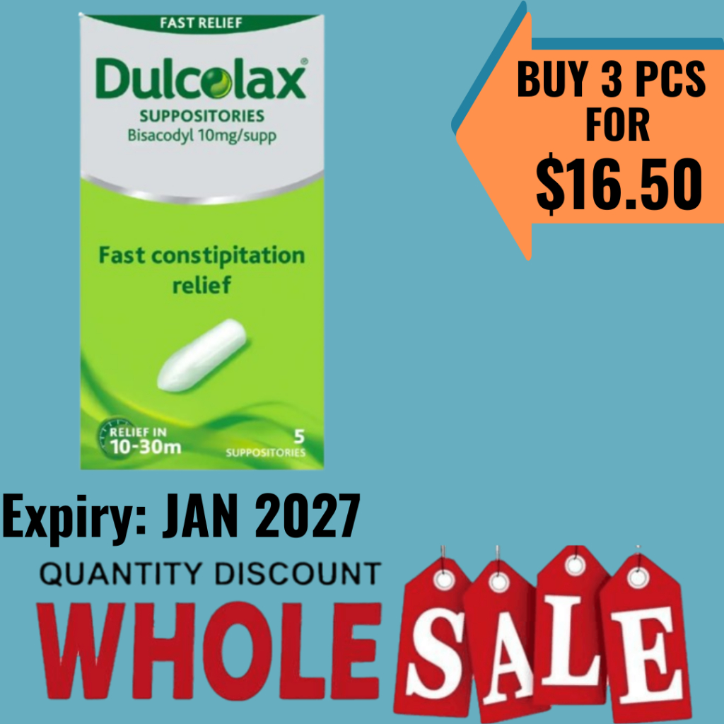 Dulcolax Suppositories Bisacodyl 10mg Effective Constipation Relief ...