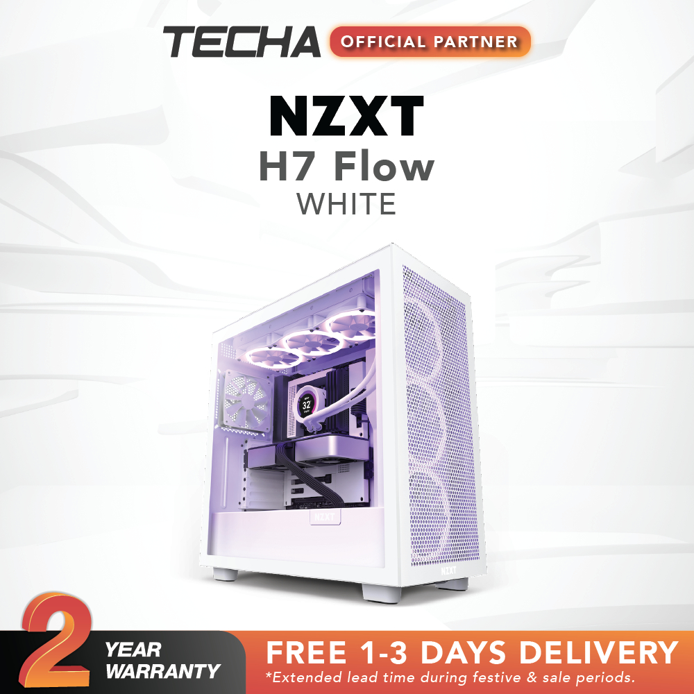 [FREE NEXT DAY] NZXT H7 Flow | Mid-Tower Airflow Gaming PC Case ...