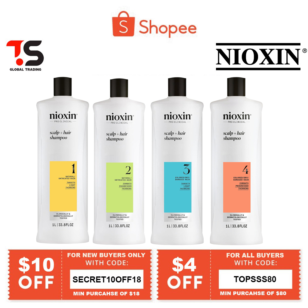 NEW PACKAGING! Nioxin Cleanser Shampoo / Conditioner 1000ml / Scalp ...