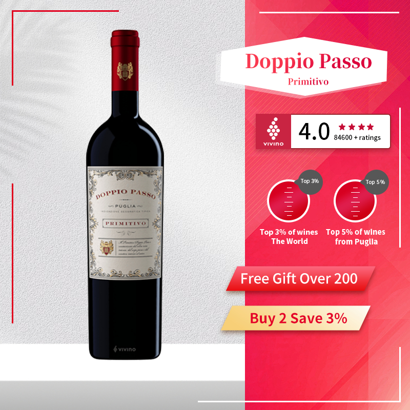 Doppio Passo Primitivo 2024 Italy Red Wine Puglia IGT 750ml 13% ...
