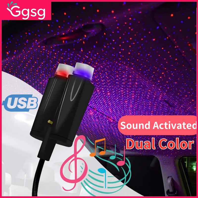 【SG】USB LED Star Projector Neon Atmosphere Ambient Lamp Car Roof ...