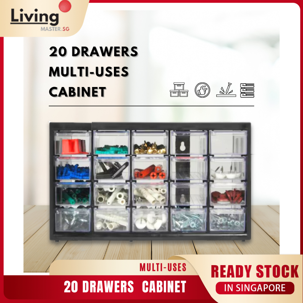 Heavy Duty Cabinet, 20 Drawers Toolbox Drawer Box Table Drawer READY ...