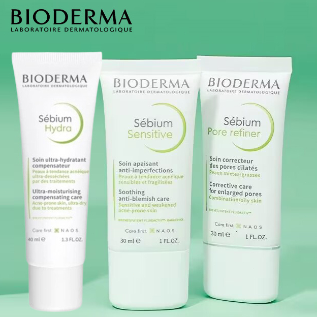 Bioderma Sebium Hydra 40ml/ Pore Refiner 30ml/ Sensitive 30ml | Shopee ...