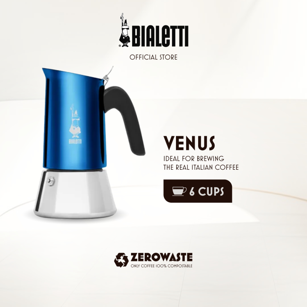 Bialetti Venus Express Blue Colour Coffee Pot Moka Pot Espresso Coffee ...