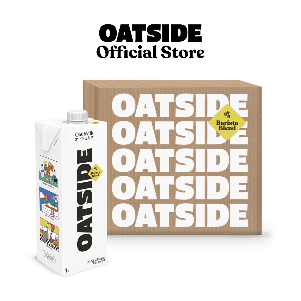 OATSIDE Barista Blend Original Oat Milk 1L x 6 (Case) - Dairy Free ...