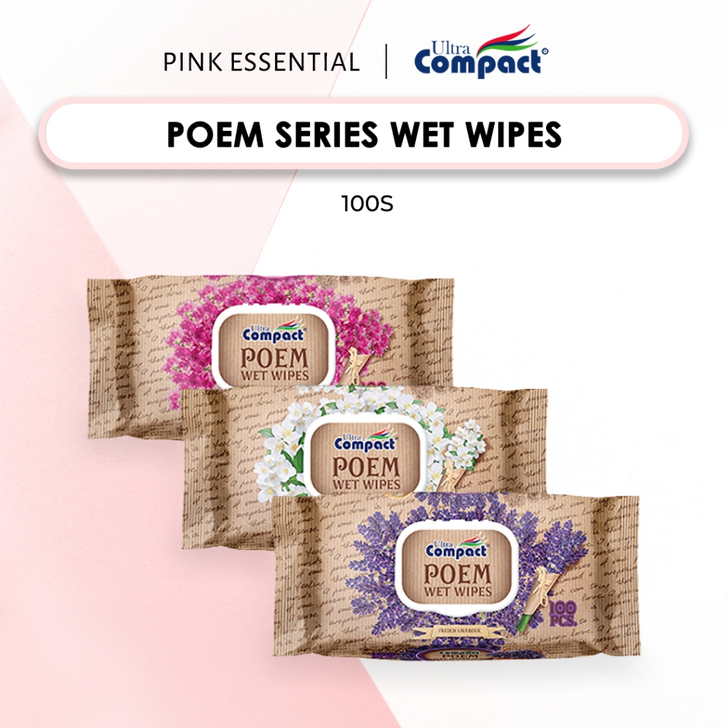 Ultra Compact [Bundle of 3] Poem Series Wet Wipes 100pcs | Shopee Singapore