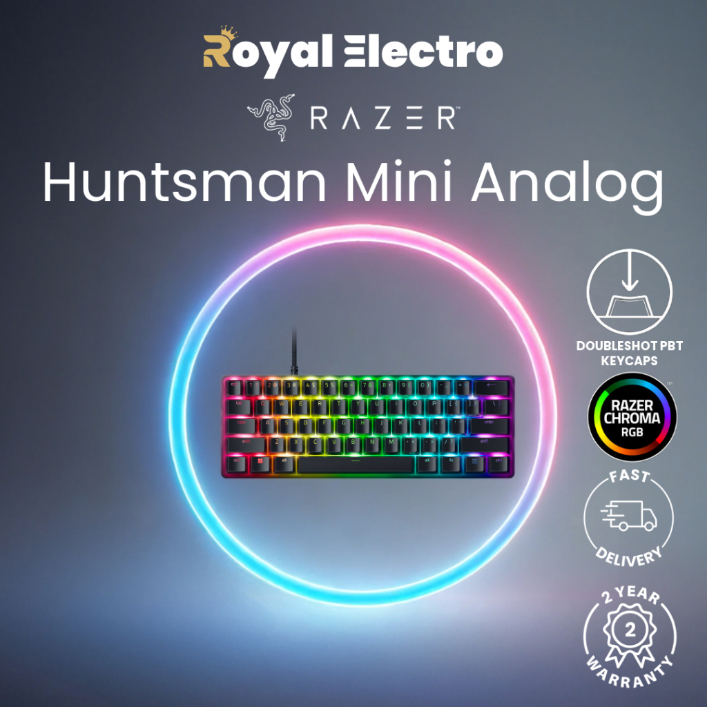 Razer Huntsman Mini Analog - 60% Analog Optical Gaming Keyboard (Analog ...