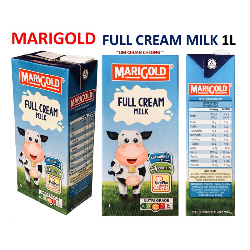 Marigold Full Cream Milk (12pkt x 1L)/ctn | Shopee Singapore