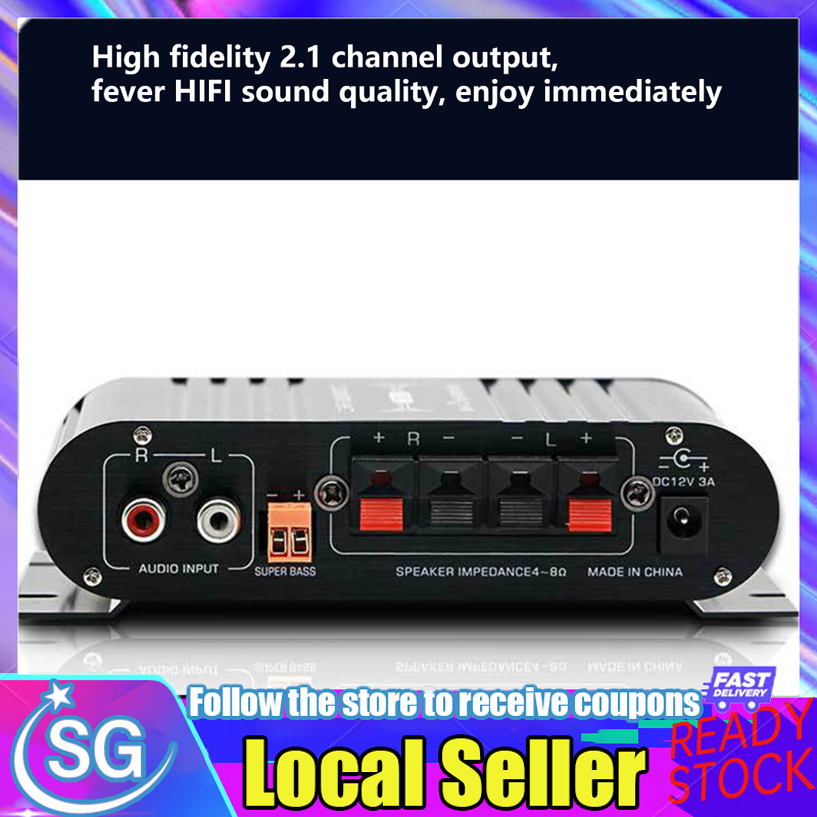 【Ready stock】2.1 Channel Amplifier with Adapter Sound Audio System with ...