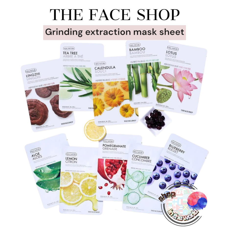 The Face Shop Mask Sheet Real Nature Mask 1pcs 20g Soothing The Skin ...