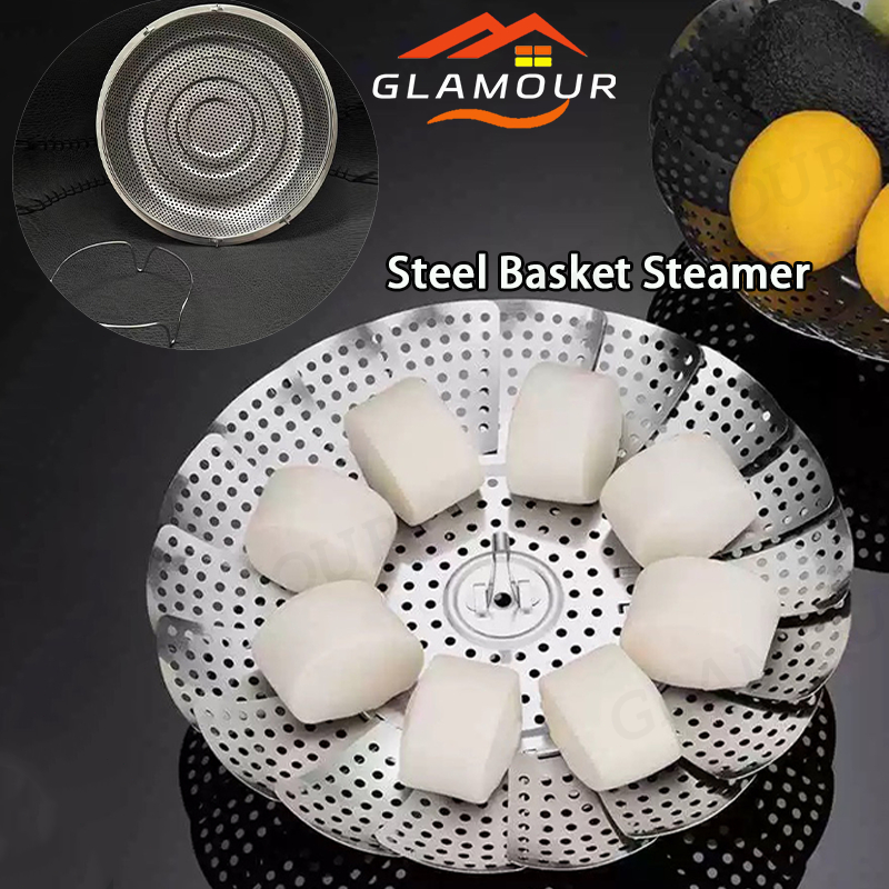 [SG] Steamer Pot Steamer Rack Stainless Steel Basket Steamer Steamer ...
