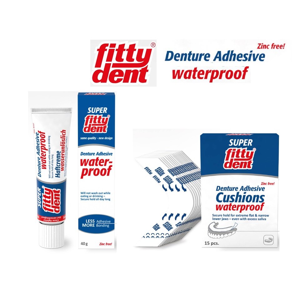 FITTYDENT Dentures Adhesive Cream / Cushion (Waterproof) | Shopee Singapore