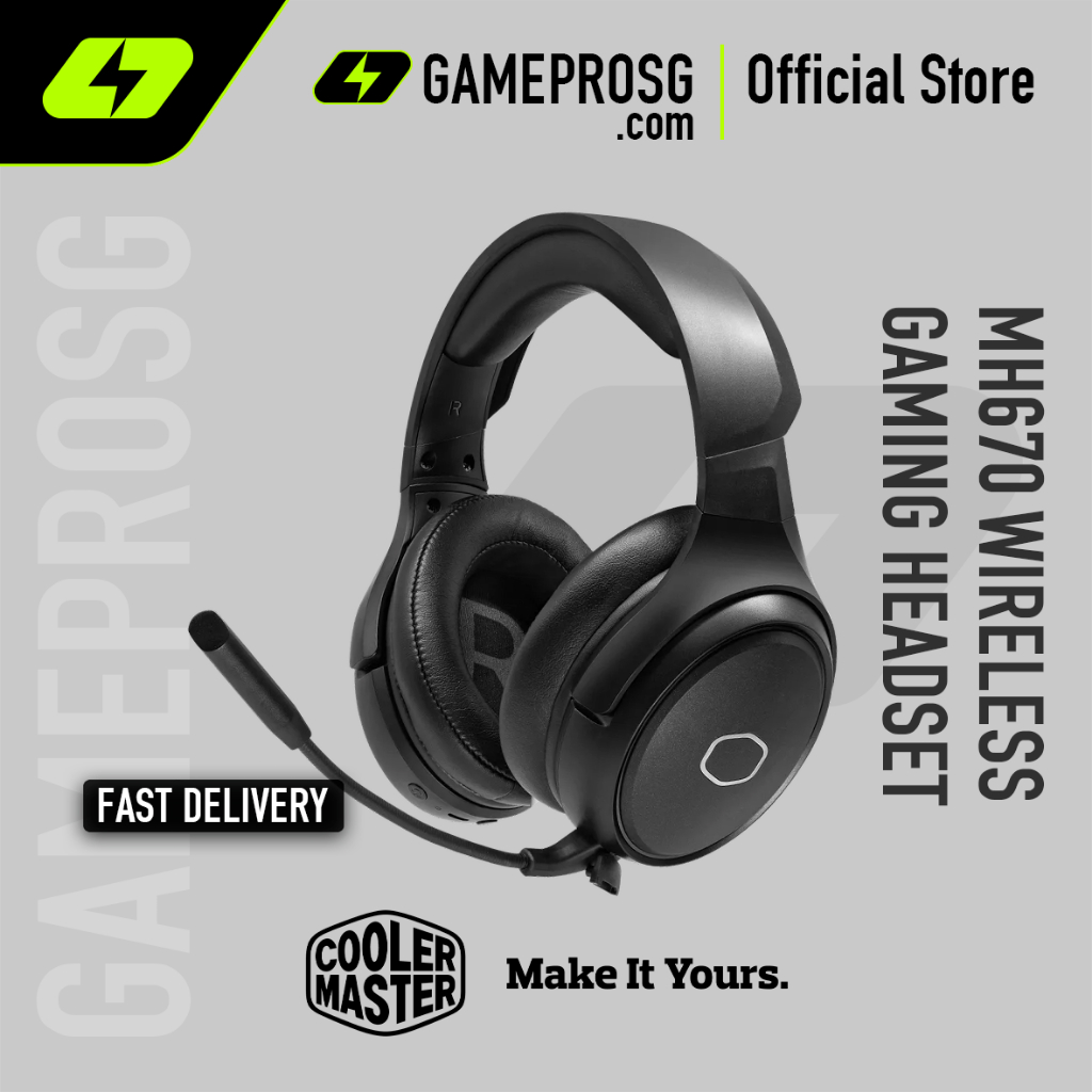 Cooler Master MH670 Wireless Gaming Headset - PC, PS4, XBox One, Switch ...