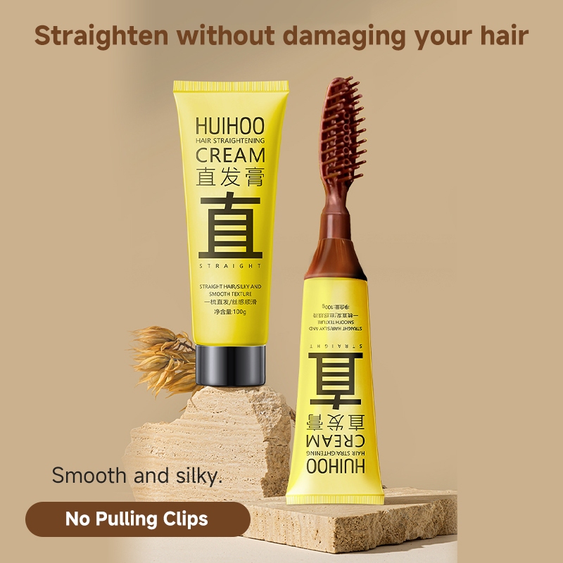 Permanent Hair Straightener Cream 100g frizzy hair treatment repair ...