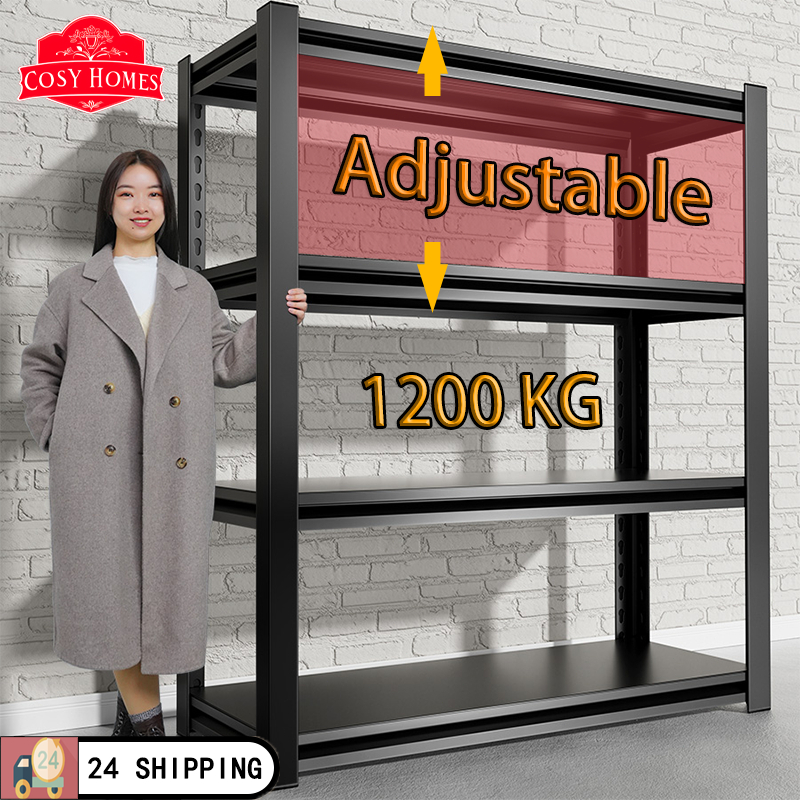 Adjustable 5 Layer shelf rack storage metal organizer cabinets ...