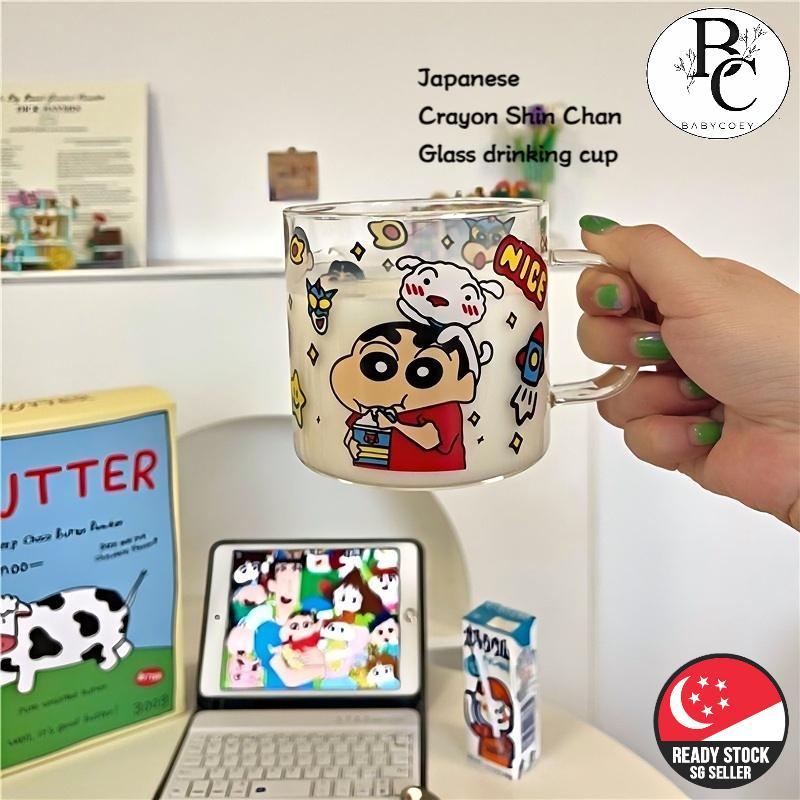 Birthday gift Japanese Crayon Shin Chan glass drinking cup High ...