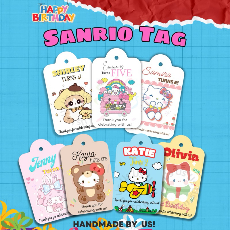 SG Seller| Personalized Sanrio Series Gift Tag| Hang Tag For Birthay ...