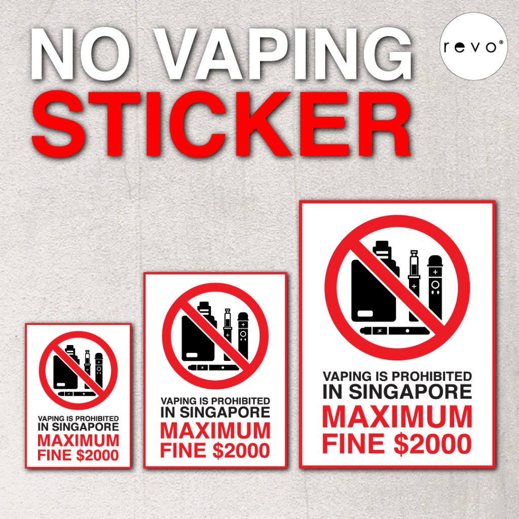 NO VAPING STICKER SIGN/SIGNAGE | SAFETY SIGN, NOTICE SIGN, EMERGENCY ...