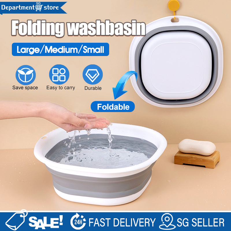 [SG Stock] Foldable Wash Basin/Foldable Basin/Portable Collapsible ...