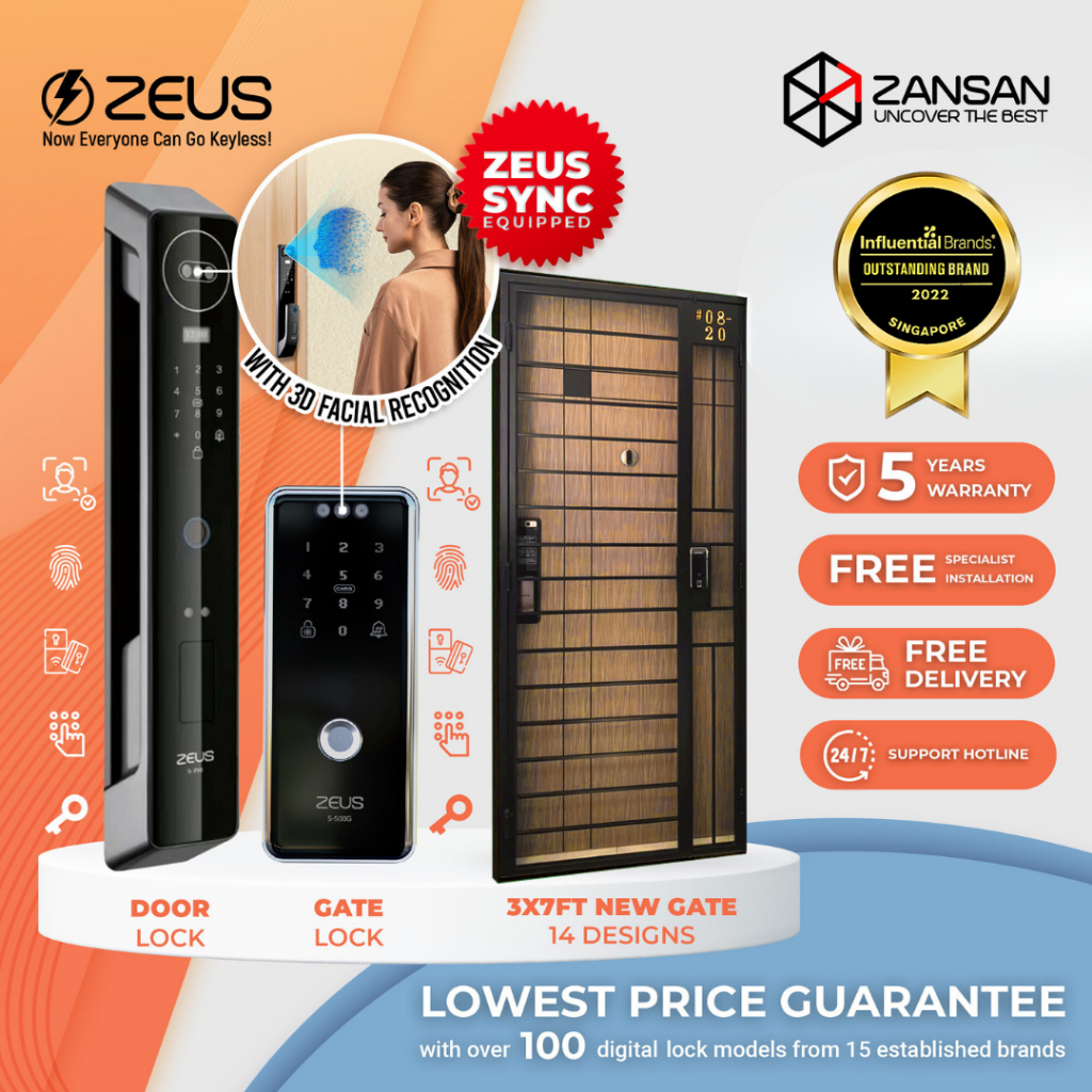 [FREE Installation] Zeus S-750 Face Recognition Lock [Optional: S-500G ...
