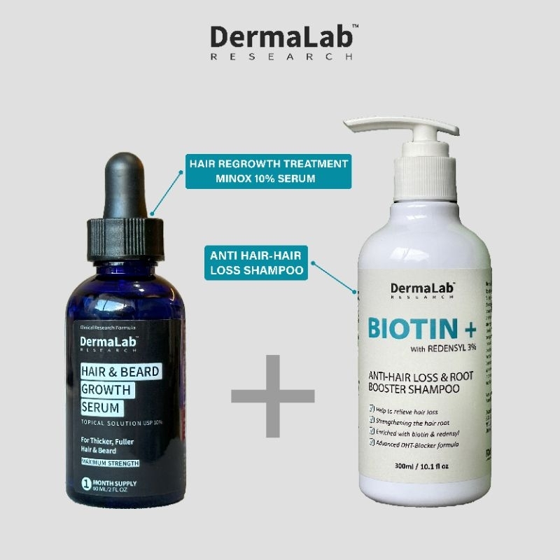 Dermalab 10% topical Hair growth (60ml) & Anti-hairloss root booster ...