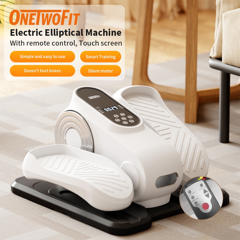 OneTwoFit Mini elliptical machine home fitness small foot stepper ...